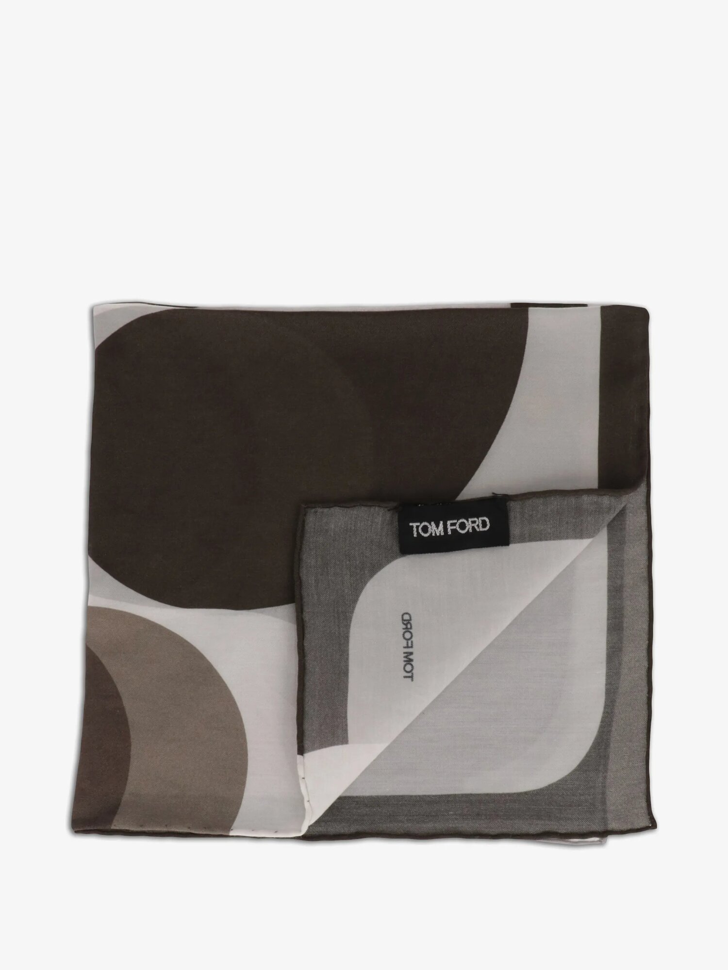 Шарф Tom Ford Abstract-pattern pocket square для мальчиков, черный — фото 1