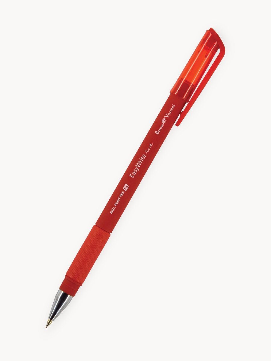 Ручкa BrunoVisconti, шариковая, 0.5 мм, красная, EasyWrite. RED, Арт. 20-0132
