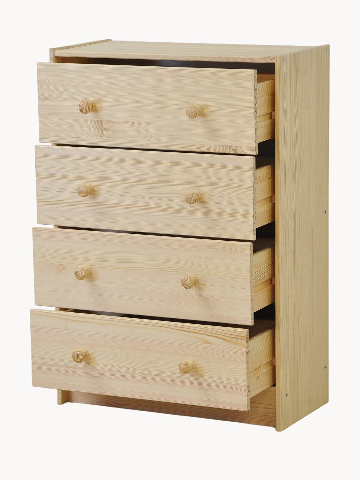 Комод 62х30х90, Раст, деревянный, с 4 ящиками для одежды, игрушек, вещей, из массива сосны, IKEA