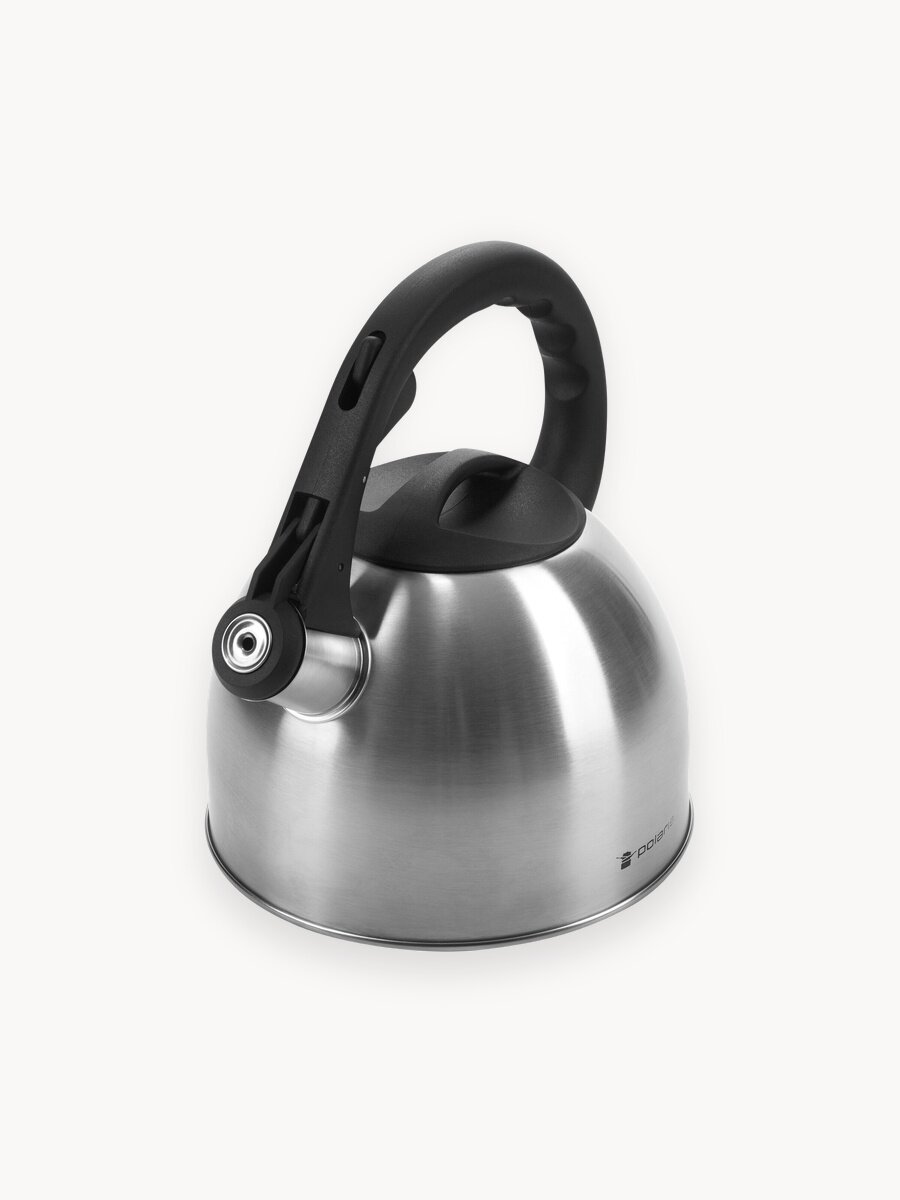 Чайник со свистком Polaris Verde-2.2L объем 2,2 литра для газовой и индукционной плиты, из нержавеющей стали