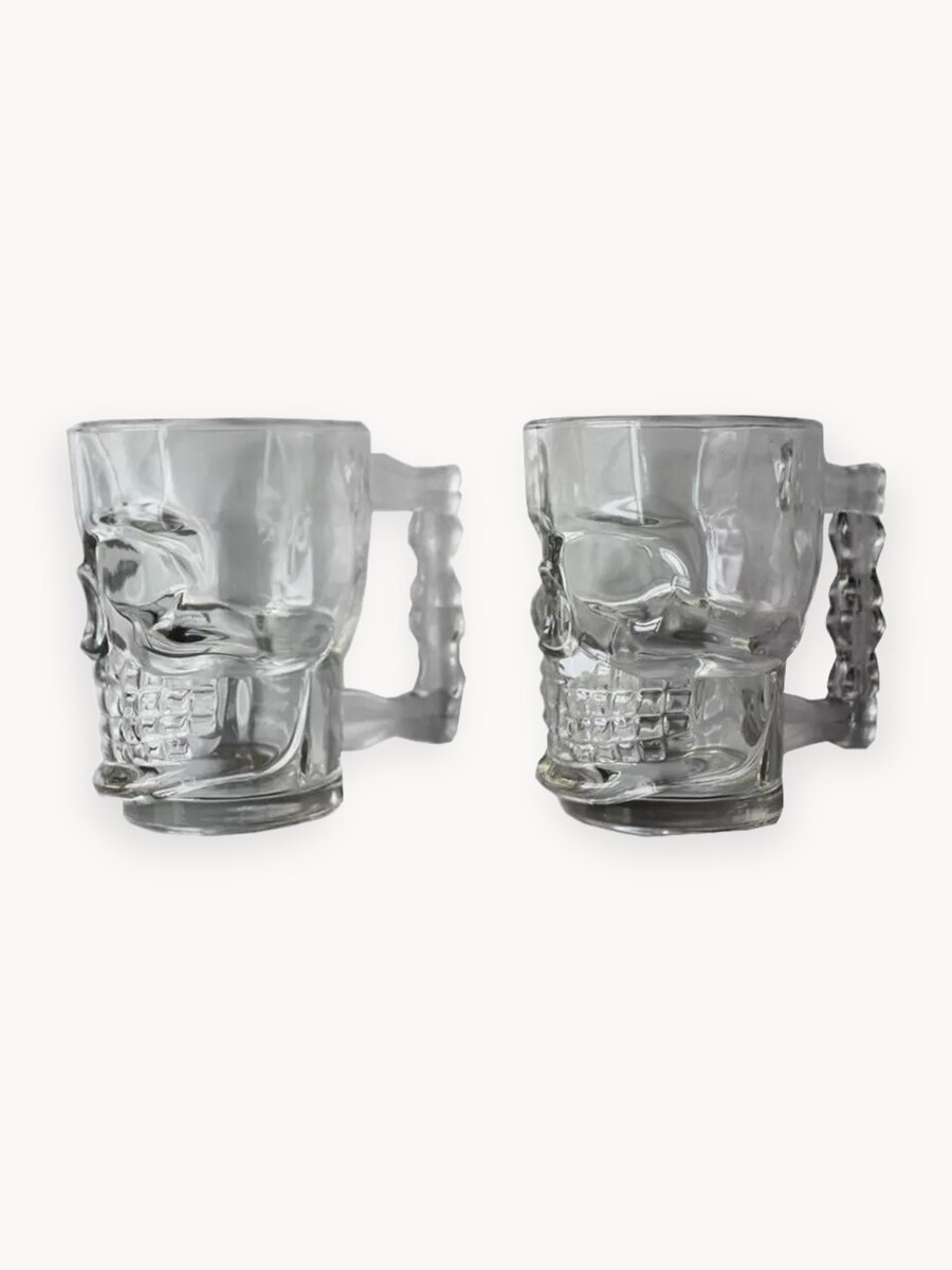 Кружка для пива Conflate, Череп, подарочная для мужчин 500 мл, набор бокалов 2 шт.