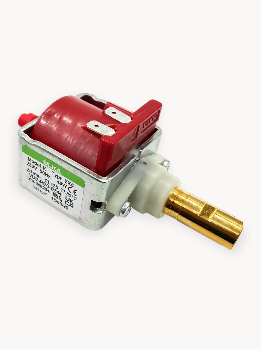 Насос помпа вибрационный ULKA EX5 для кофеварок, кофемашин, моющих пылесосов (Model E, 48W, 230V, CS M6294)