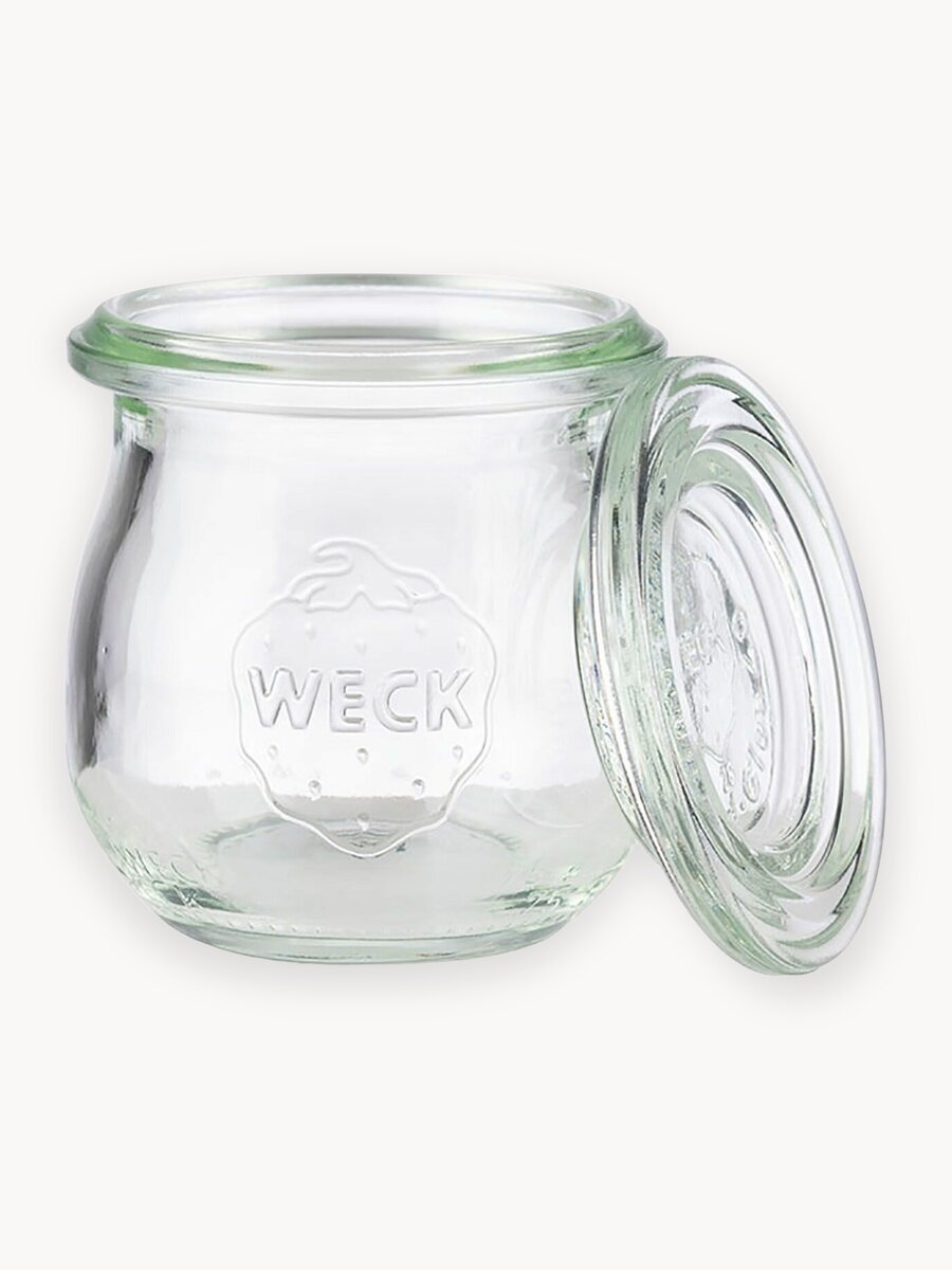 Банка для подачи десертов и закусок APS Weck, стеклянная, 75 мл, 5,5x5,5x6 см