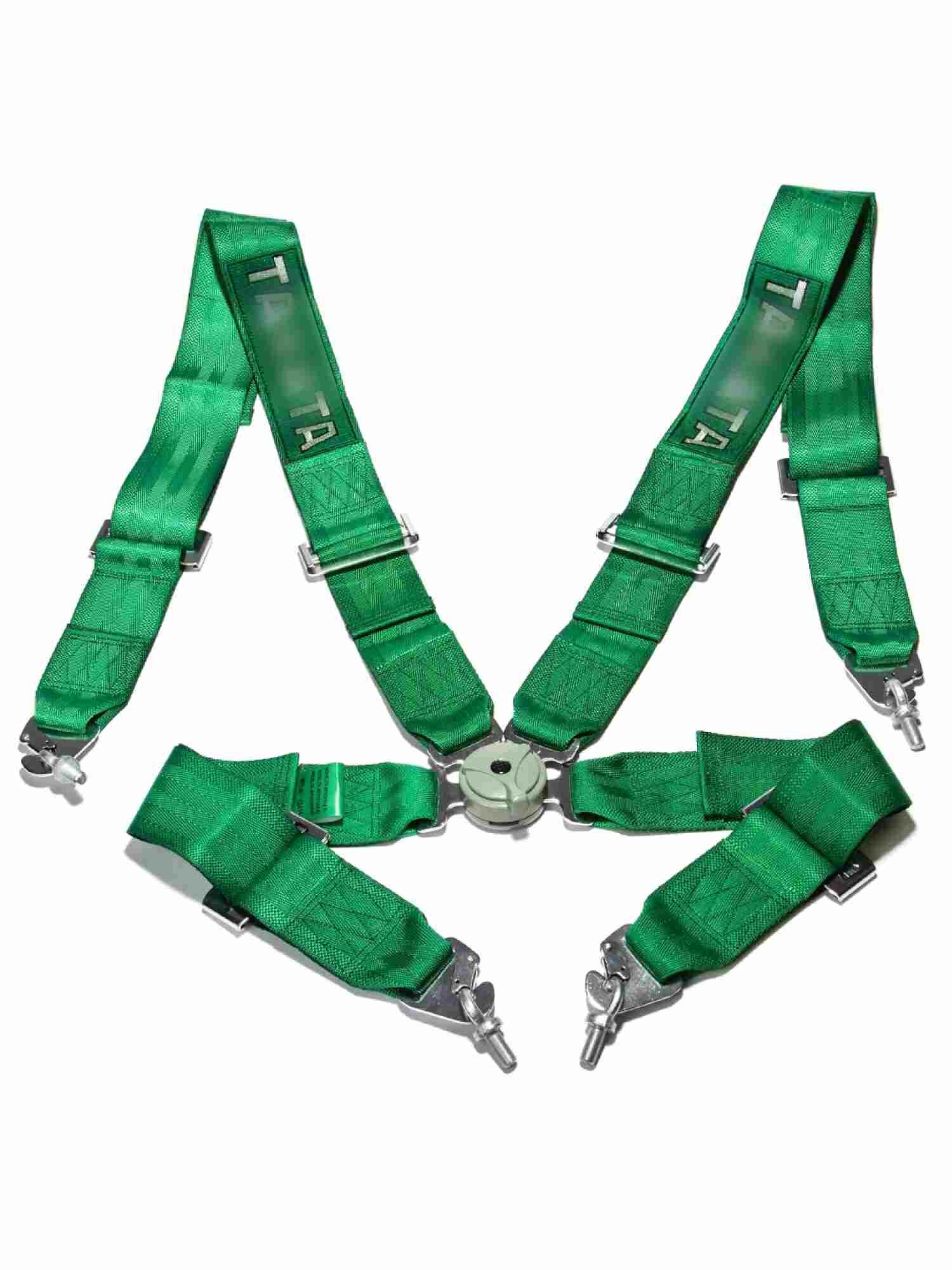 Ремень безопасности «TAKAT» (4-х точечный) зеленый belais #21683