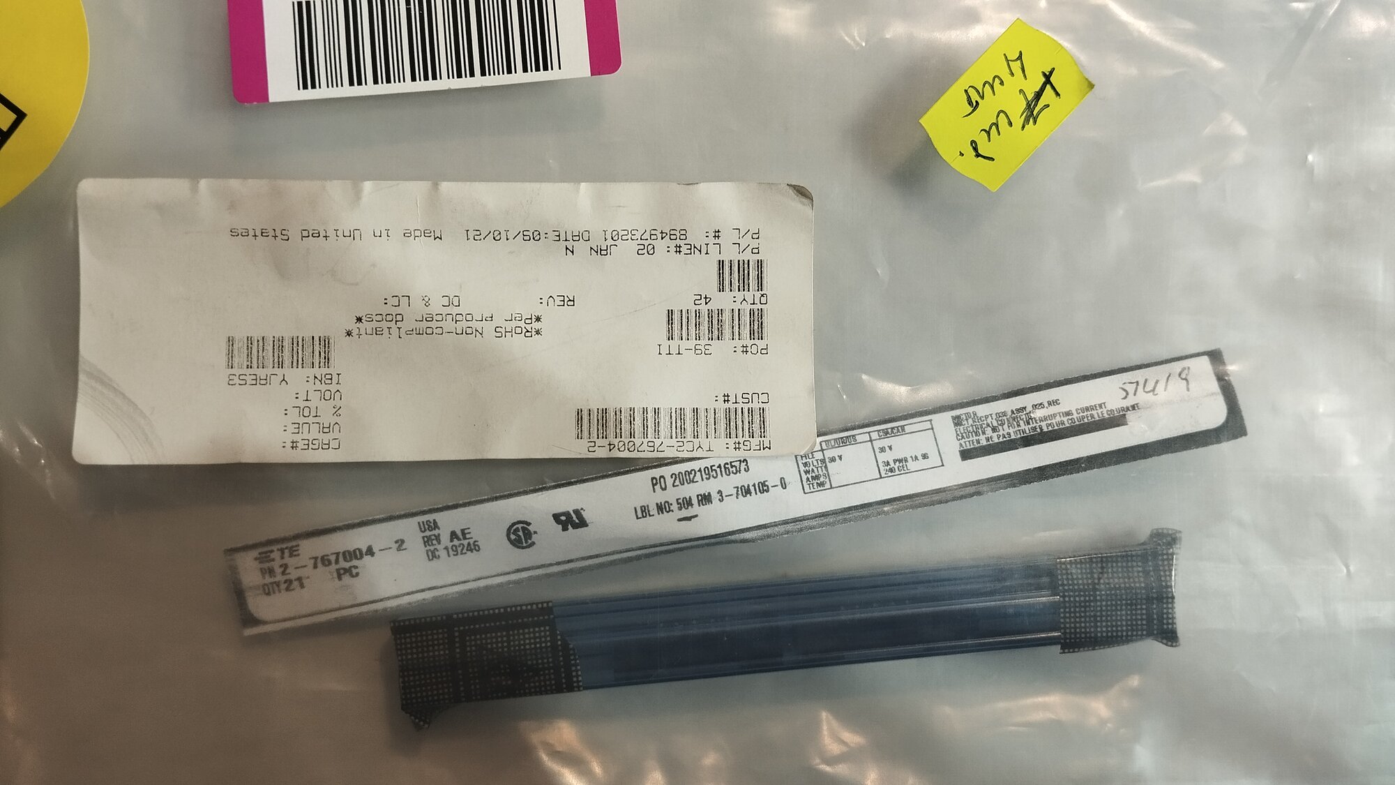 Разъём TE Connectivity 2-767004-2, составной платы серии MICTOR, 1 шт.