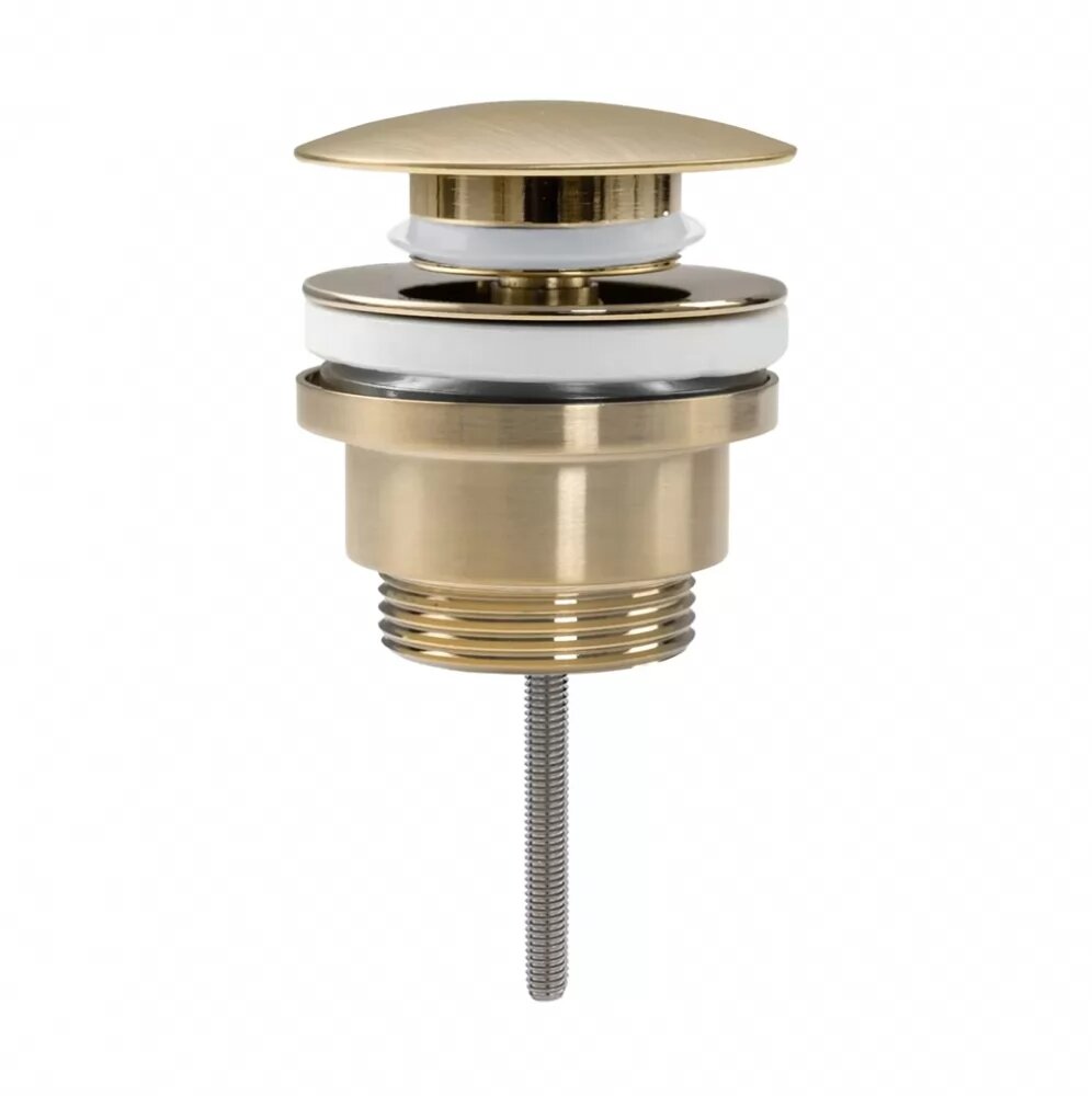 Донный клапан универсальный VIEIR VER26-S МАТ. Золото (Click-clack) 1 1/4"