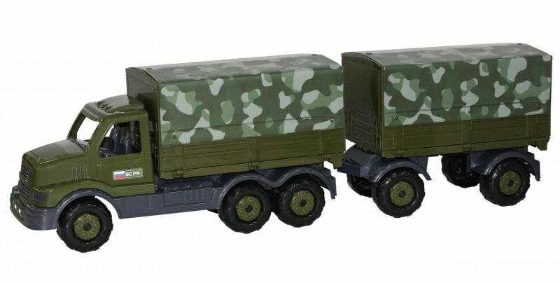 Игрушка военная фура автопоезд с тентованным прицепом - 76 см Сталкер / Полесье