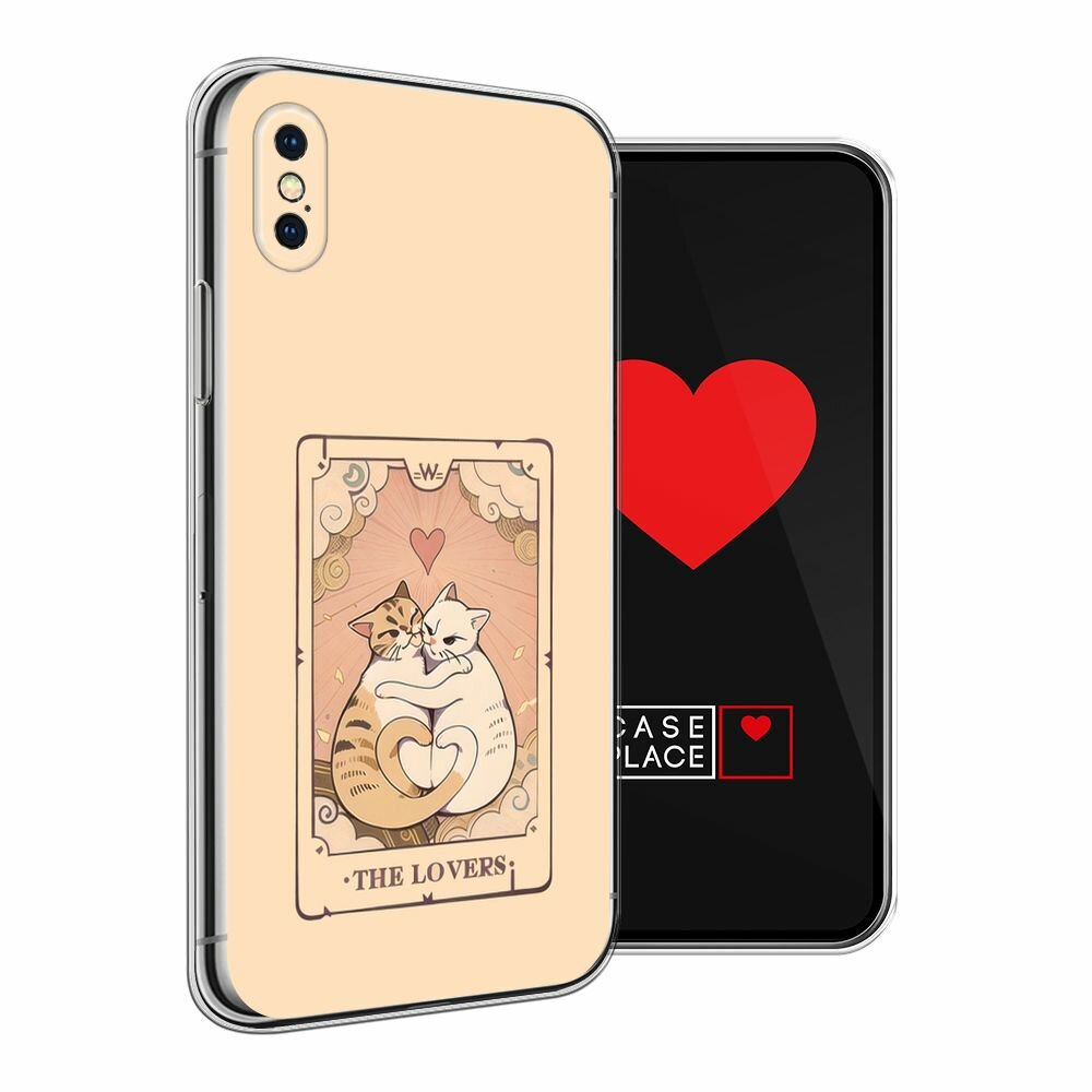 Чехол на Apple iPhone XS Max / Айфон XS Max с принтом "The lovers cats 1 - 14 февраля" — фото 1