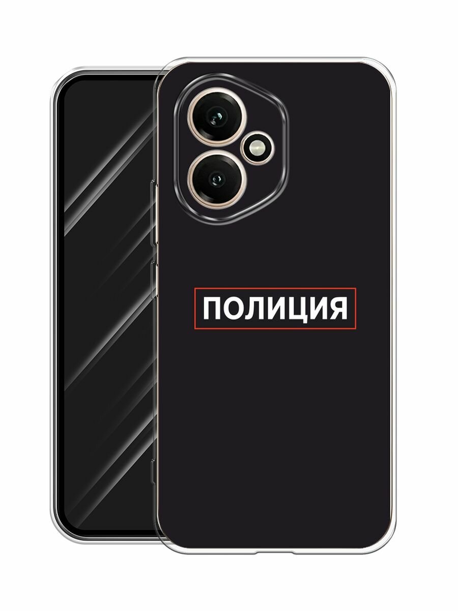 Силиконовый чехол на Honor 400 / Хонор 400 с принтом "Police logo" — фото 1