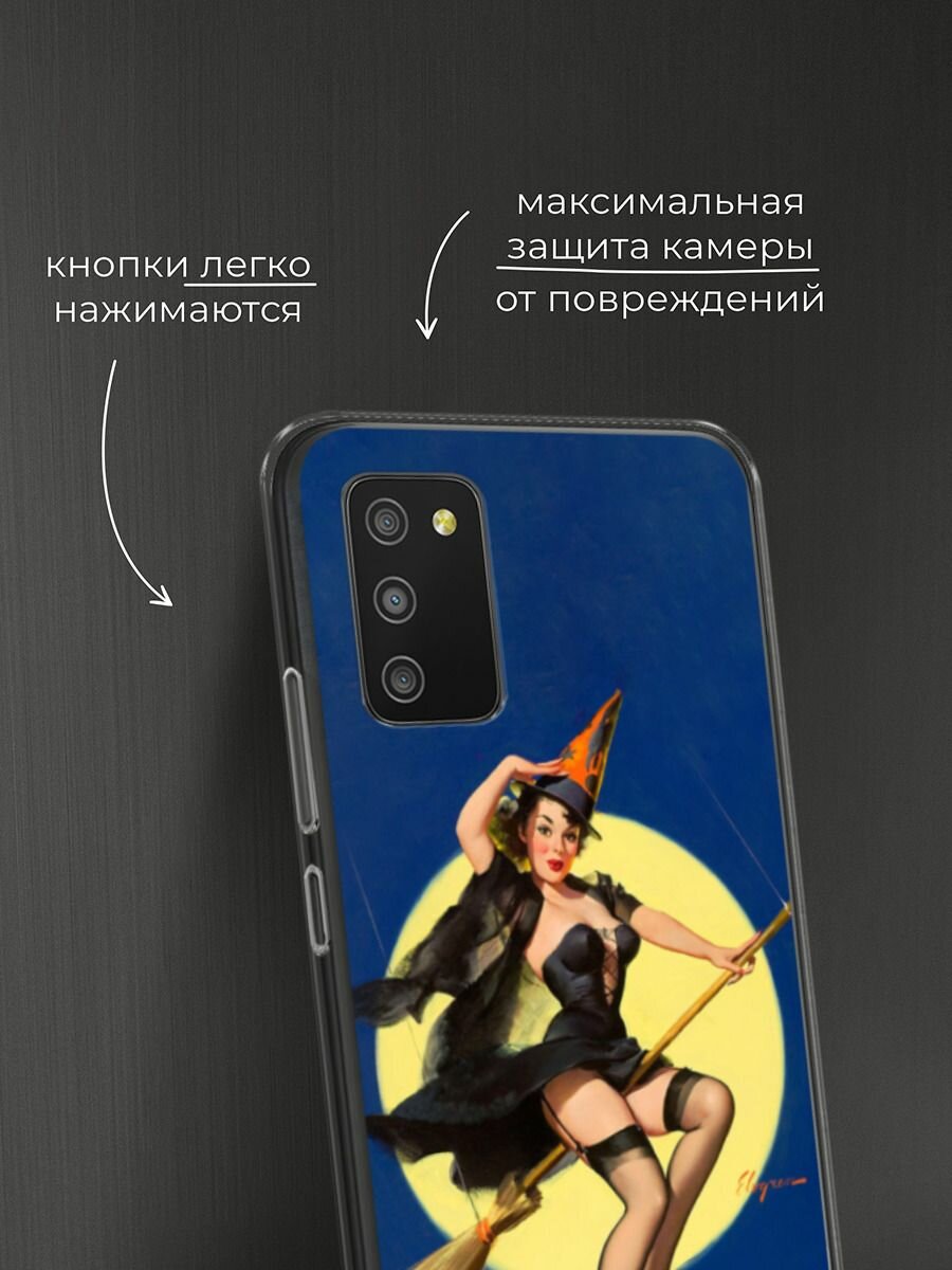 Чехол на Samsung Galaxy A02s / Самсунг Галакси A02s с принтом "Pin-Up Witch" — фото 1