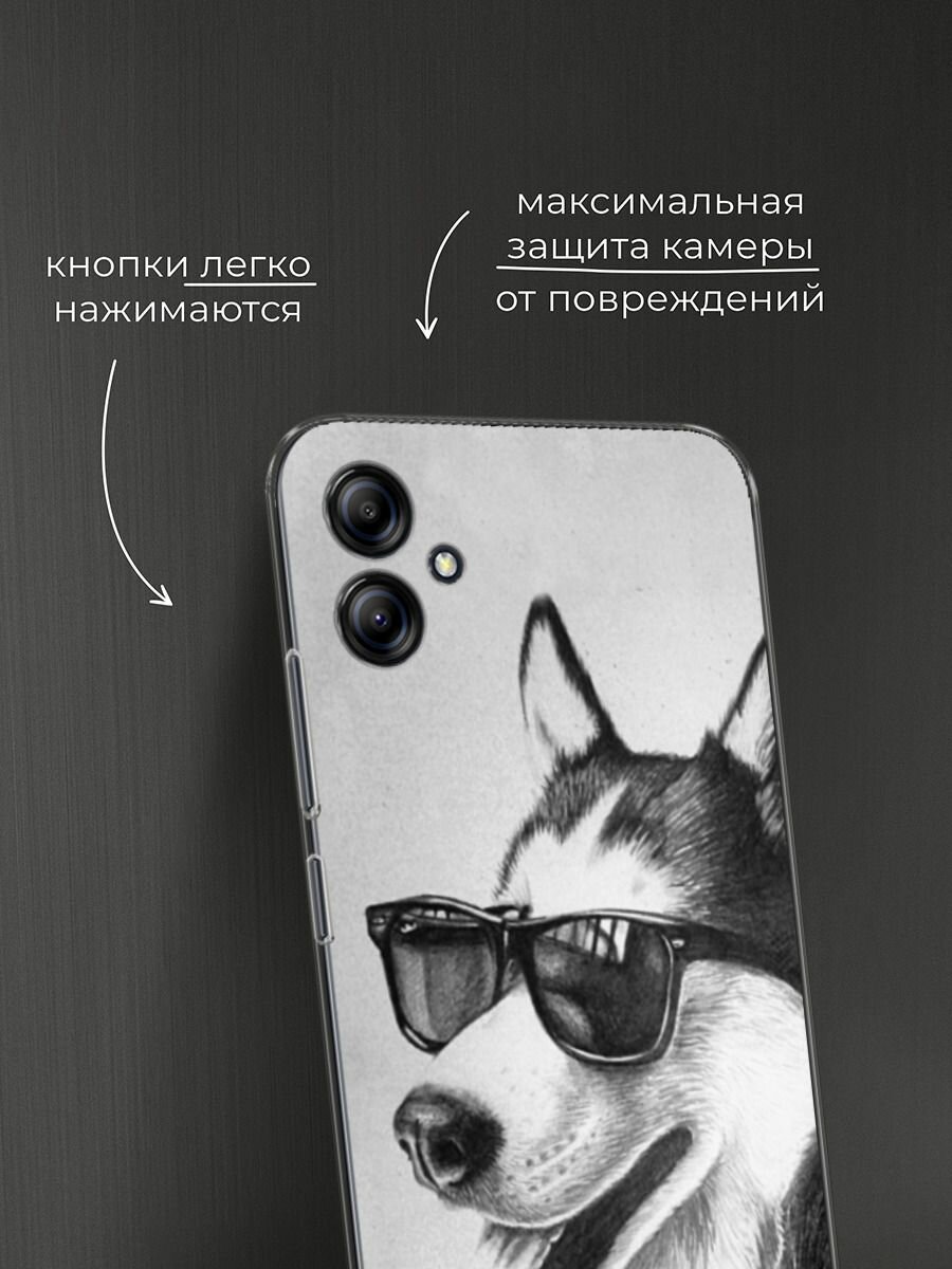 Чехол на Samsung Galaxy A04e / Самсунг A04e с принтом "Крутой Хаске" — фото 1