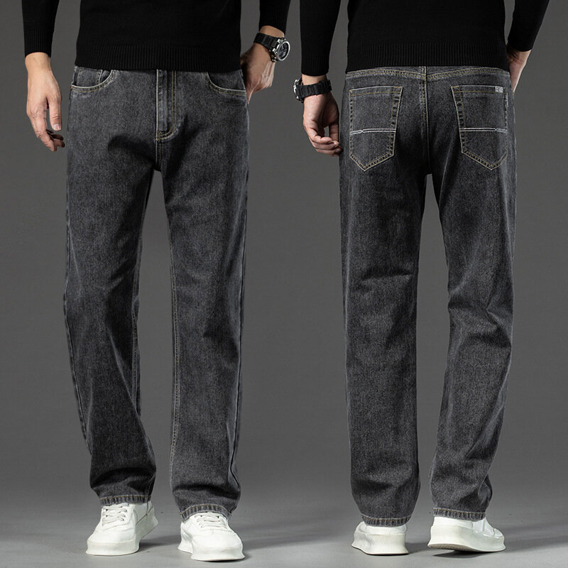 Мужские джинсы Чистый цвет / прямые B1, LI Mall талии_44