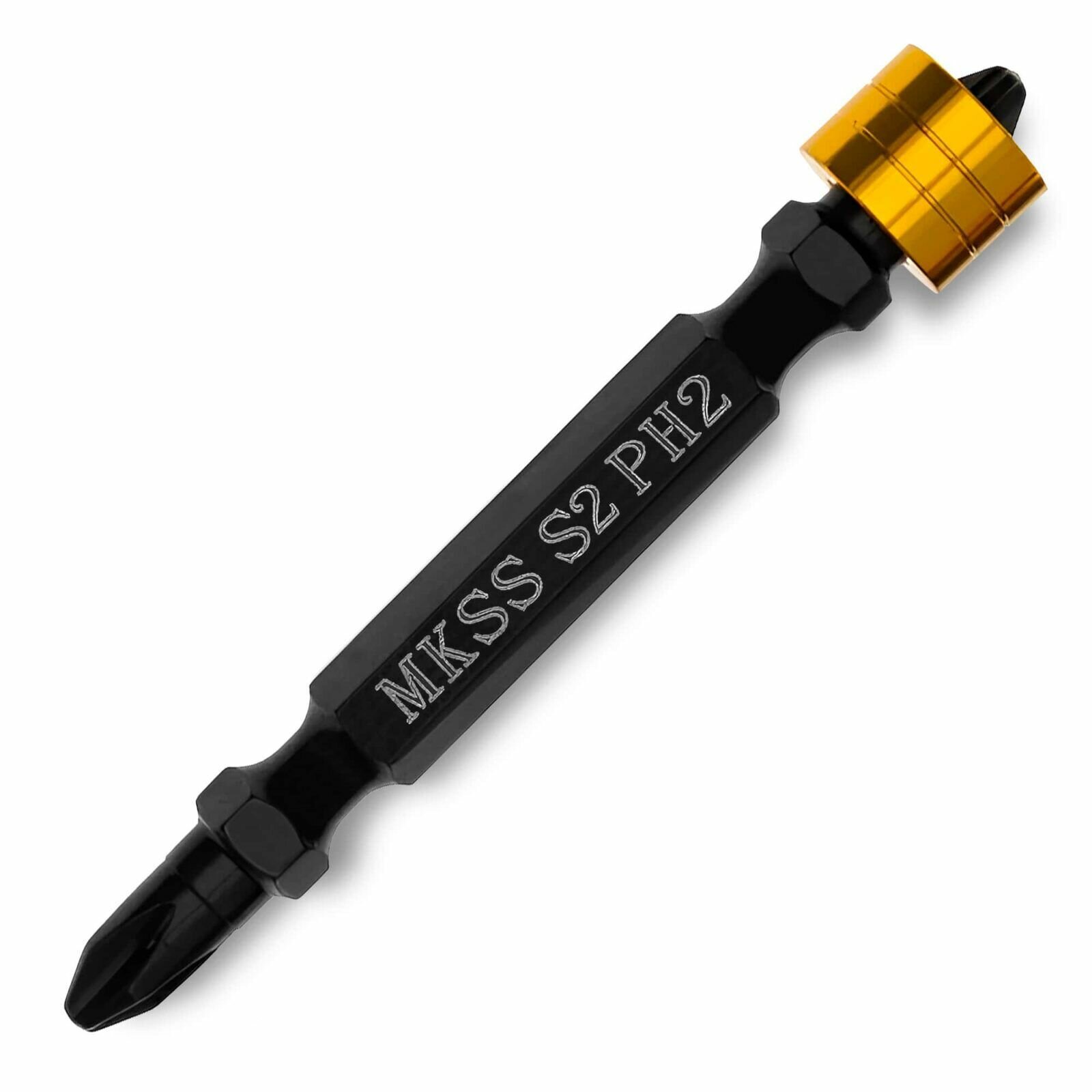 Бита торсионная магнитная PH2x65 мм двусторонняя со съемным магнитным держателем 2 шт, MKSS