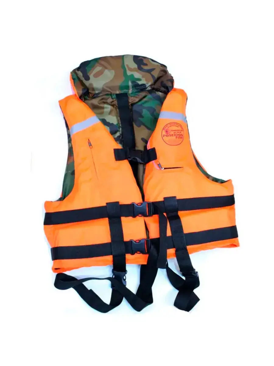 Спасательный жилет до 100 кг POSEIDON 2025г. выпуска сертифицированный