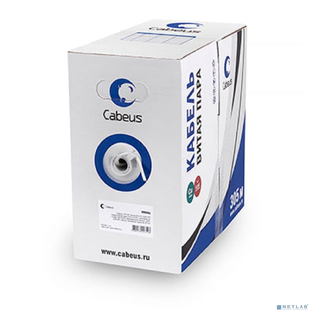 Cabeus UTP-4P-Cat.5e-SOLID-GY-LIGHT Кабель витая пара UTP (U