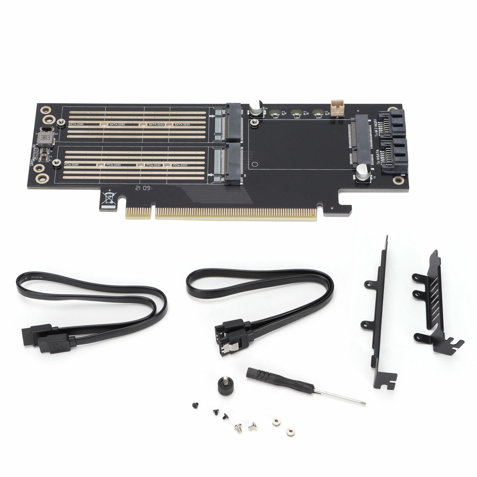 Адаптер M.2 NVMe to PCIe x4/x8/x16, JEYI