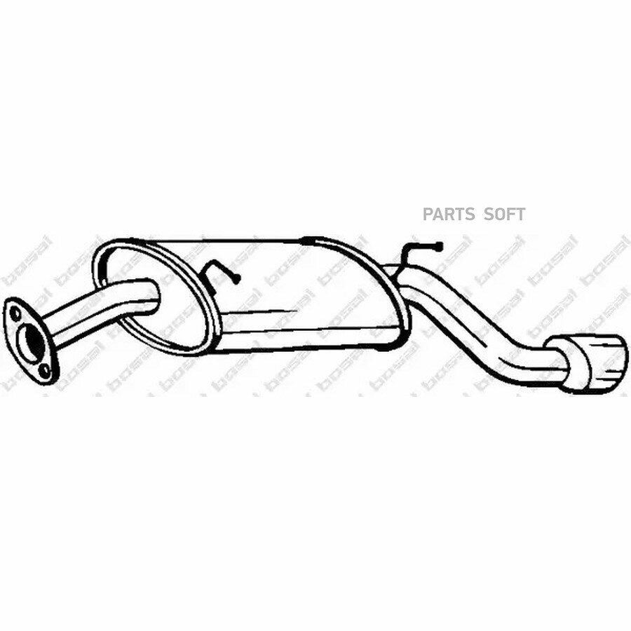 Глушитель CHEVROLET Captiva (06-) задняя часть BOSAL от официального дистрибьютора, BOSAL, артикул 128003