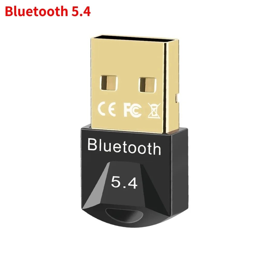 Адаптер Bluetooth 5.4 USB для автомобиля с ресивером аудио для передачи музыки к колонкам, наушникам и компьютерам