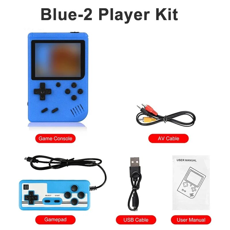 Портативная игровая консоль FC 400 игр Blue-2 player