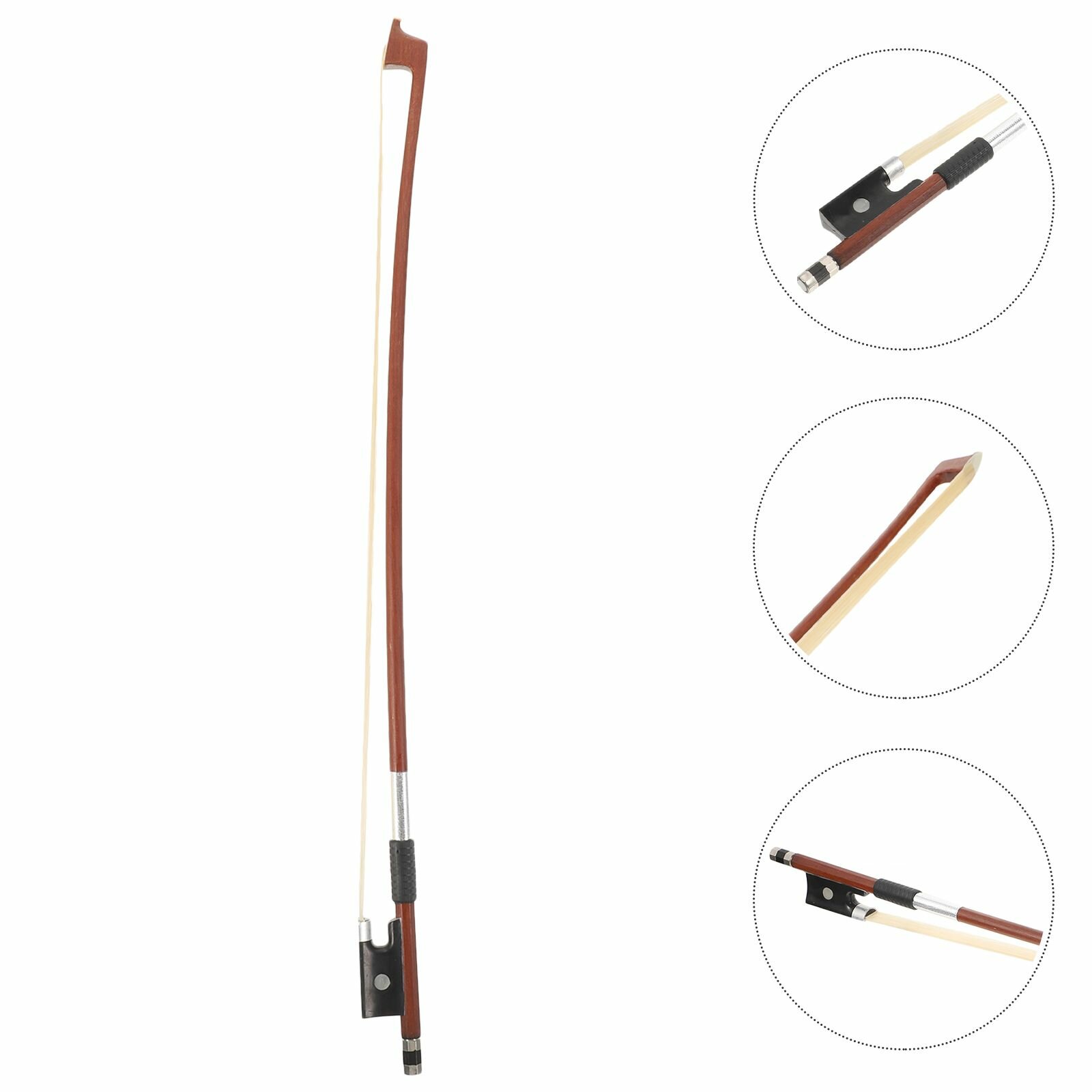 Прочный смычок для скрипки с высокой эластичностью и отзывчивостью, практичный для занятий, размер 4/4, 44.00 см