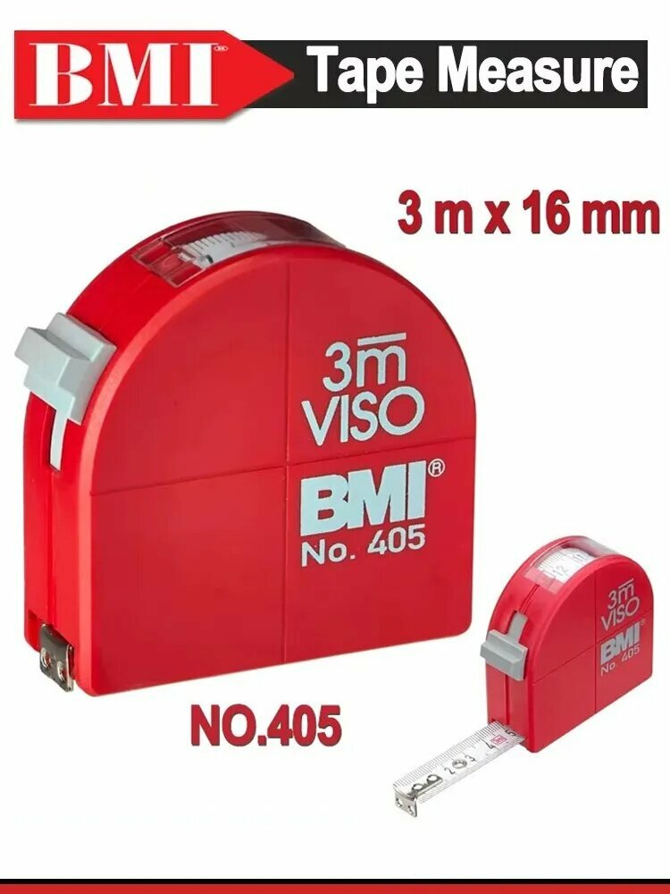 BMI Измерительная лента Бытовая 3м x 16мм