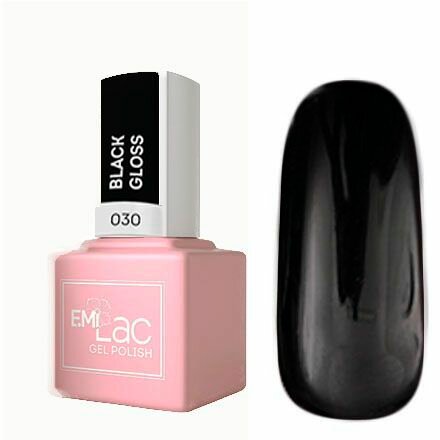 Гель-лак E. MiLac № 030 Черный глянец, 9 мл