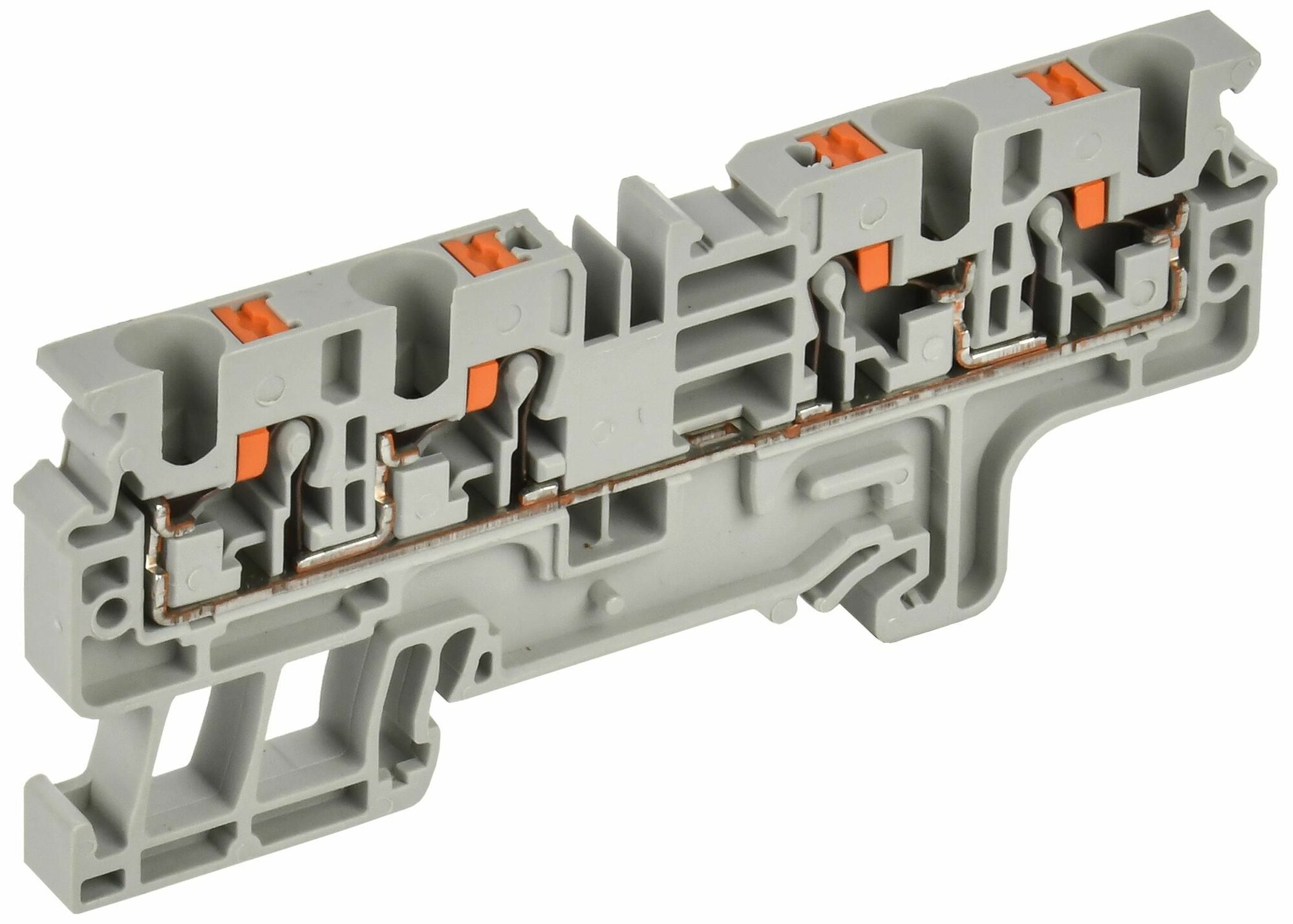 Клемма IEK пружинная Push-in CP-MC 4 вывода 4 мм2 серая, Armafix