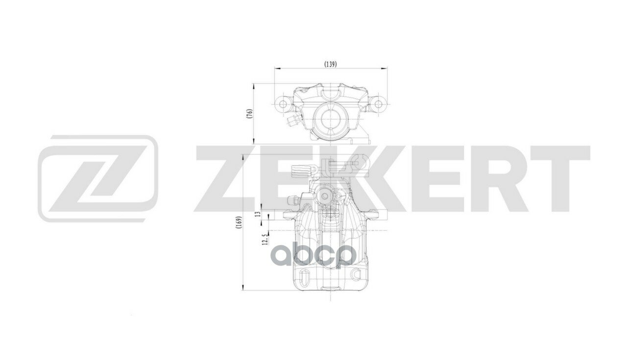Тормозной суппорт задний левый Mitsubishi Carisma 95- Volvo S40 98- V40 98- Zekkert арт. bs-8376