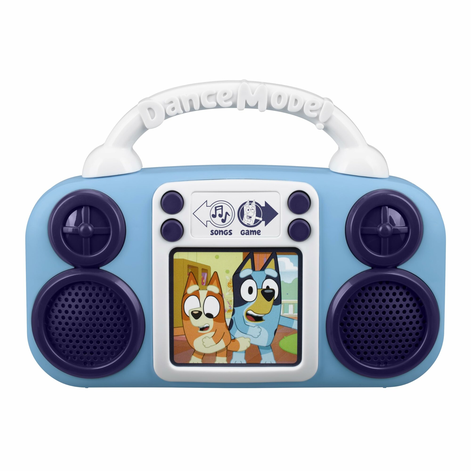 Музыкальный проигрыватель eKids Bluey Toy, игрушка для малышей со встроенной музыкой, игрушки Bluey Toys отлично подходят в качестве наполнителя для чулок для детей.