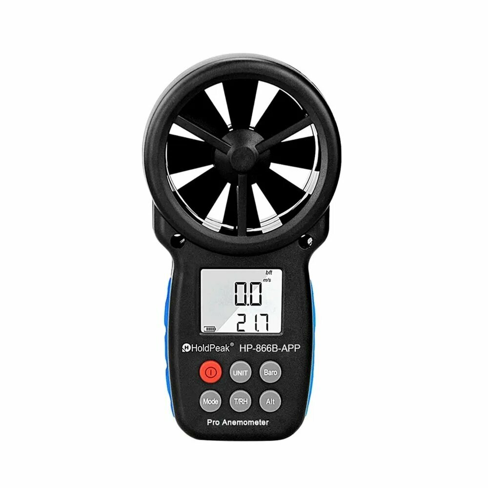 HoldPeak 866B-APP Bluetooth Портативный Анемометр - Цифровой Датчик Скорости Ветра,