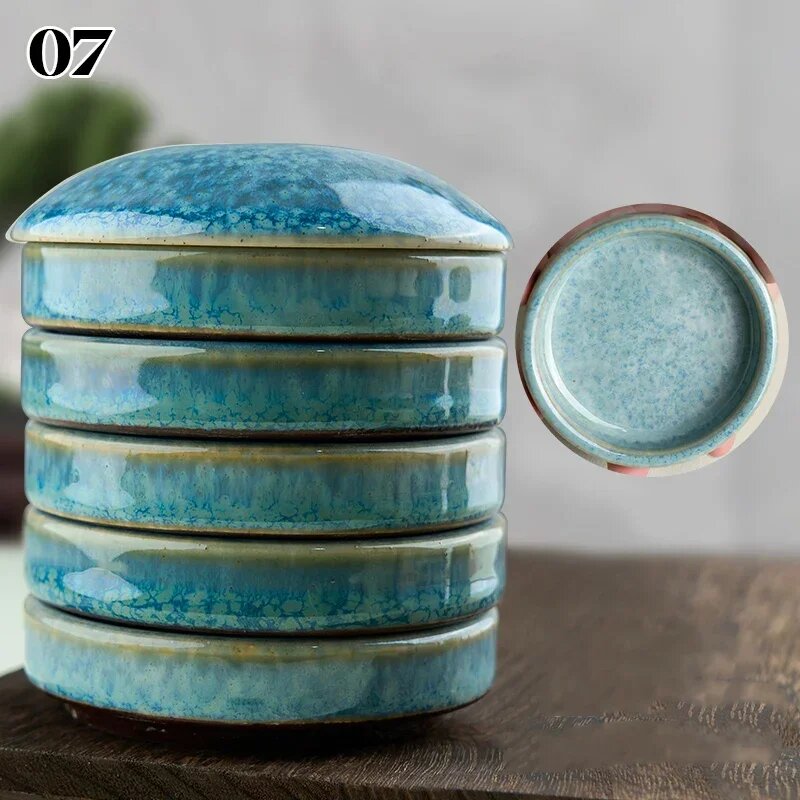 Керамическая палитра для акварельных красок 5 слоев 8x12см 7