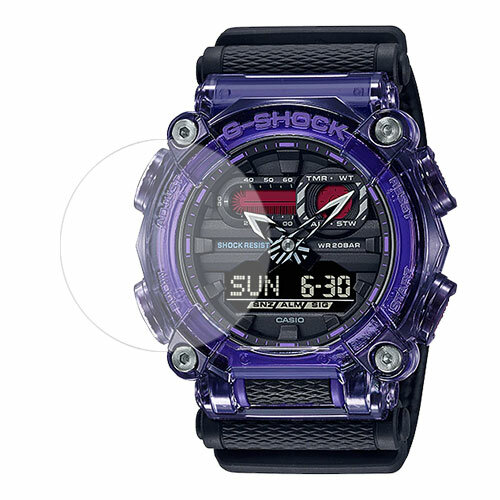 Скрин Мобайл защитный экран для часов Casio GA-900TS-6A из гидрогелевая плёнка прозрачная