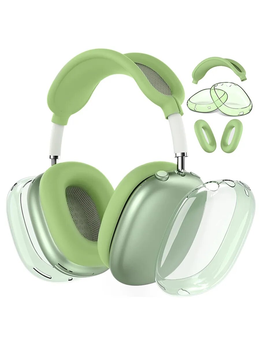 Силиконовый чехол для наушников AirPods Max(USB-C/Lightning)(2024/2020), чехол для наушников с защитой от царапин/повязка на голову для AirPods Max (3 в 1)