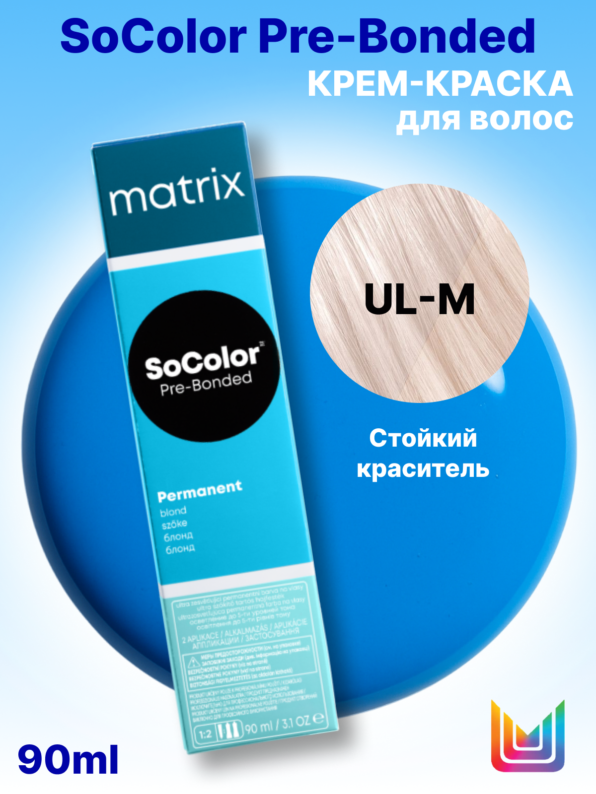 Крем-краска для волос Matrix SoColor Pre-Bonded UL-M мокка, 90 мл