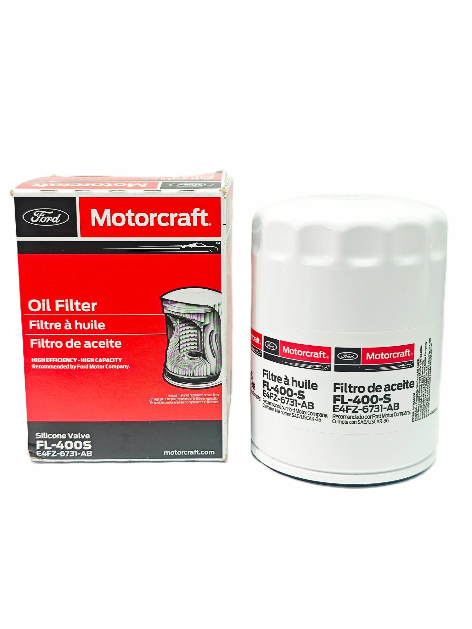 Фильтр масляный FL-400S MOTORCRAFT для автомобилей Ford / E4FZ6731AB / FL2005