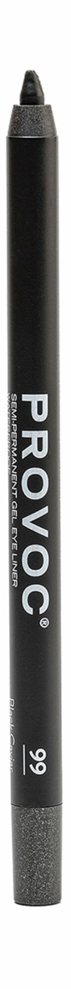 Provoc Gel Eye Liner Полуперманентный гелевый карандаш для глаз | 99 черный с голографическими частицами 100мл