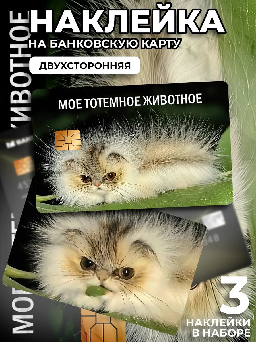 Наклейка на карту Мем Котогусеница