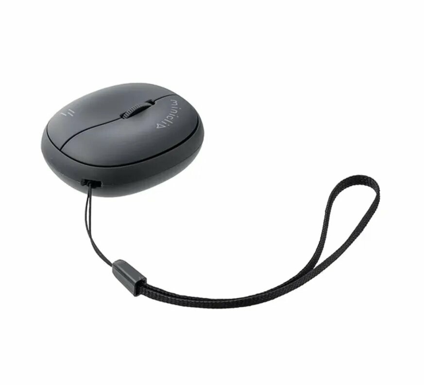 SANWA SUPPLY Мышь беспроводная Бесшумная мини-мышь SANWA SUPPLY с Bluetooth, 25 г, лёгкая, 3-канальная, Bluetooth 5.2, аккумуляторная, удобная для путешествий, с ремешком, 5 кнопок, черный