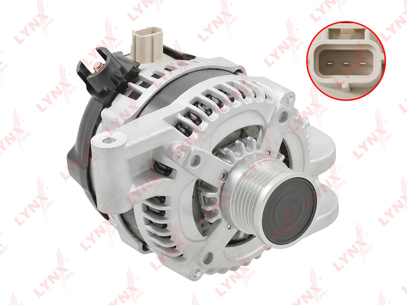 Генератор (120 A, 6PK) LYNXauto EA-1459. Для: FORD Focus II 1.8-2.0 04>, VOLVO C30 1.8-2.0 06> / S40 II 1.8 2.0 04>