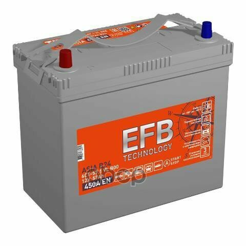 Аккумулятор TITAN ASIA EFB 12V 57Ah 450A (L+) B00 236х128х223 14.7кг TITAN арт. 4607008888171