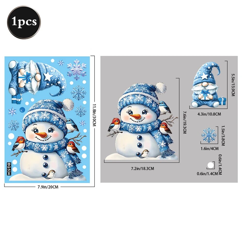 С Рождеством наклейки на дверь и окно Санта-Клаус Снеговик Олень наклейки Рождество Новый год домашнее окно DIY Декор подарочной коробки