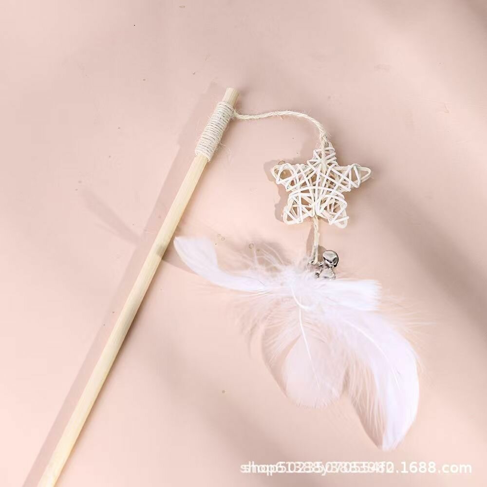 Кошачья игрушка бревно дразнит кошачья палочка кошачья палочка перья колокольчик мышка игрушка душная деревянная палка