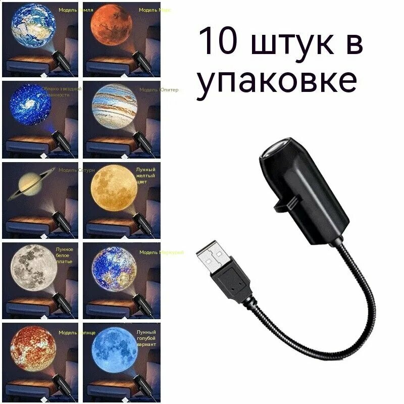 Светодиодный проекционный светильник, проектор звездного неба, планетарий, Млечный путь, ночник