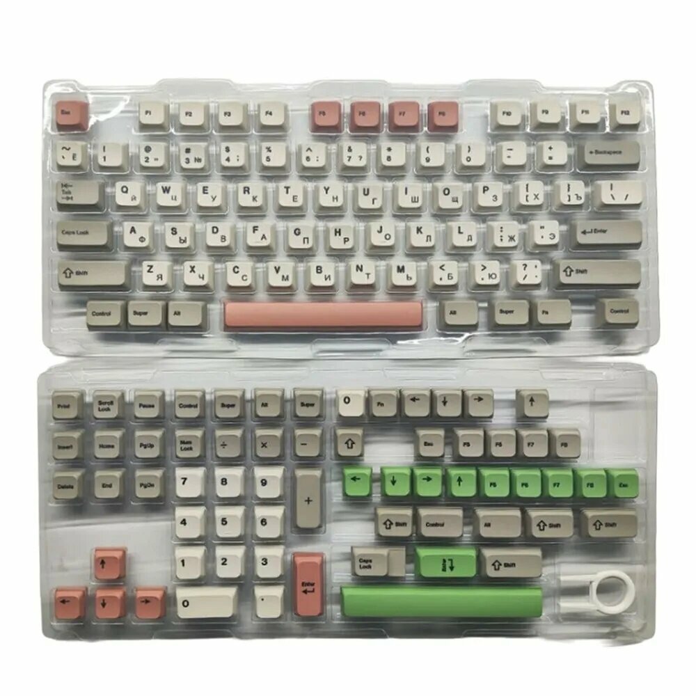 9009 Ретро Кейкапы XDA PBT, Русский