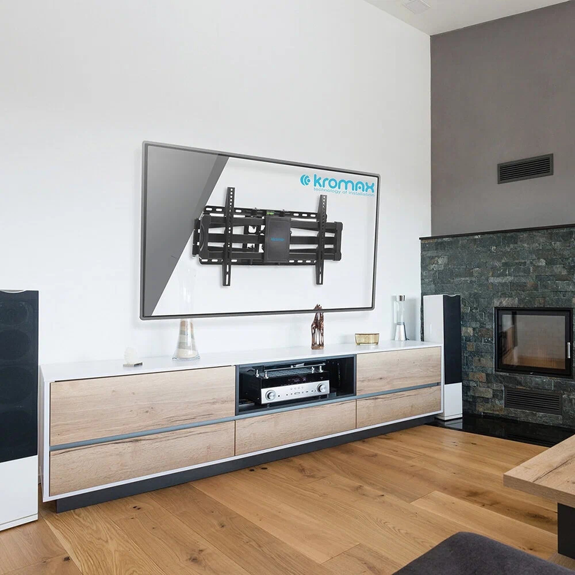 Кронштейн для телевизора Kromax ATLANTIS-70 черный 32"-75" макс.101кг настенный поворотно-выдвижной