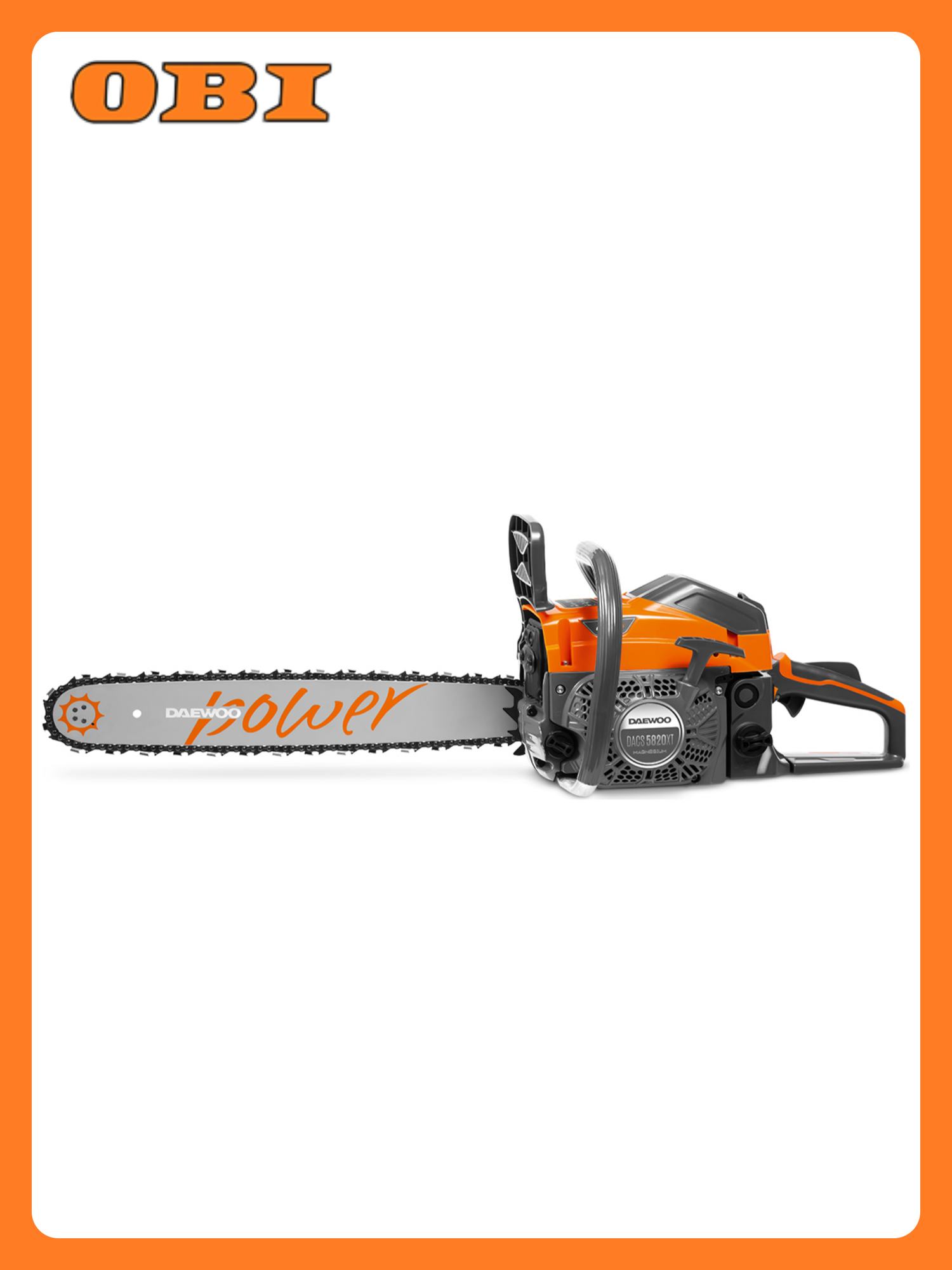 Бензопила DAEWOO 5820XT, 4,5 л. с, 50 см, антивибрация, плавный пуск