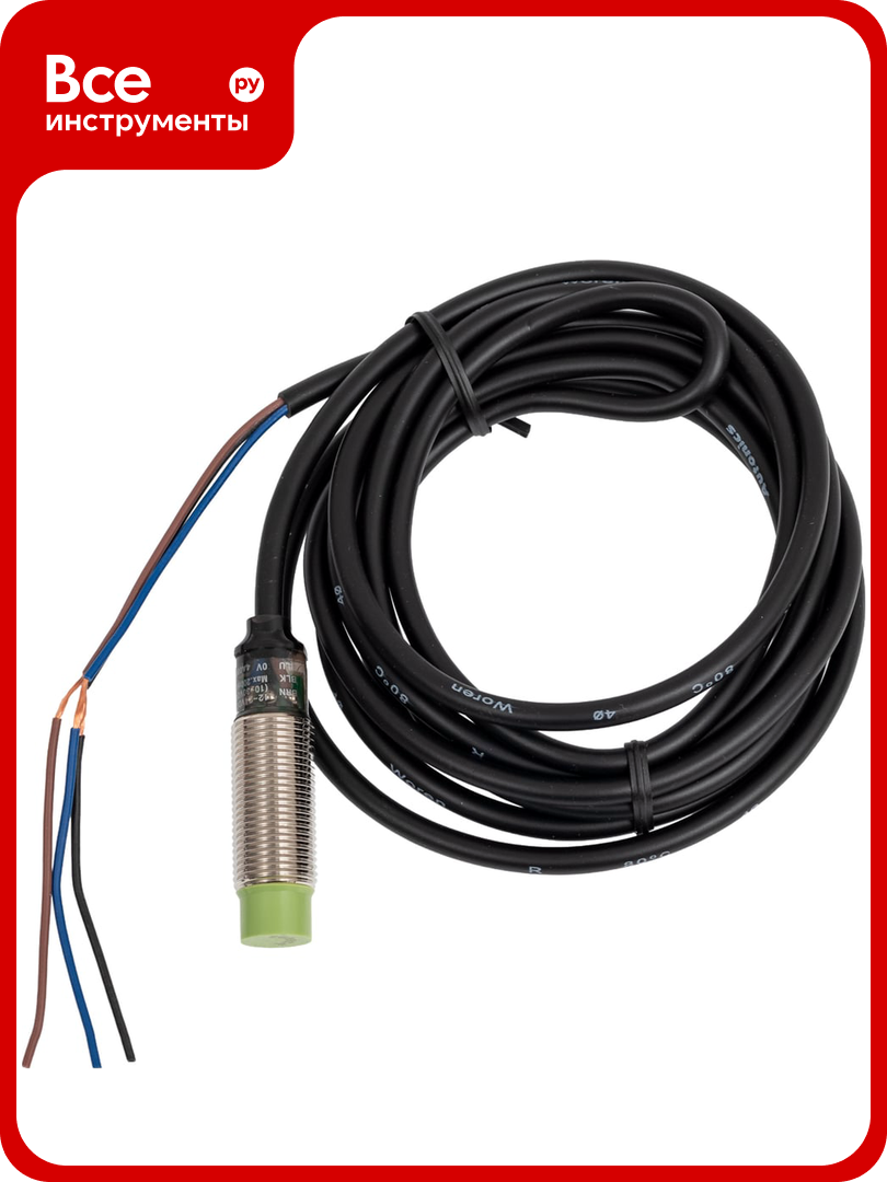 Индуктивный датчик приближения Autonics PR12-4DN, NPN но, 3-пр, 2м, 12-24В, (Китай) 31030200260111