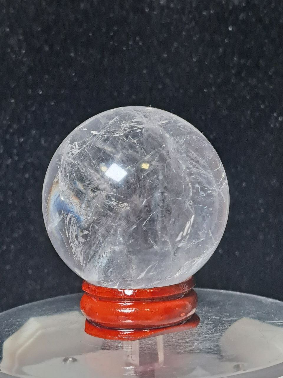 Шар горный хрусталь, натуральный камень, амулет, талисман, оберег, декор для дома, интерьера, 140 гр