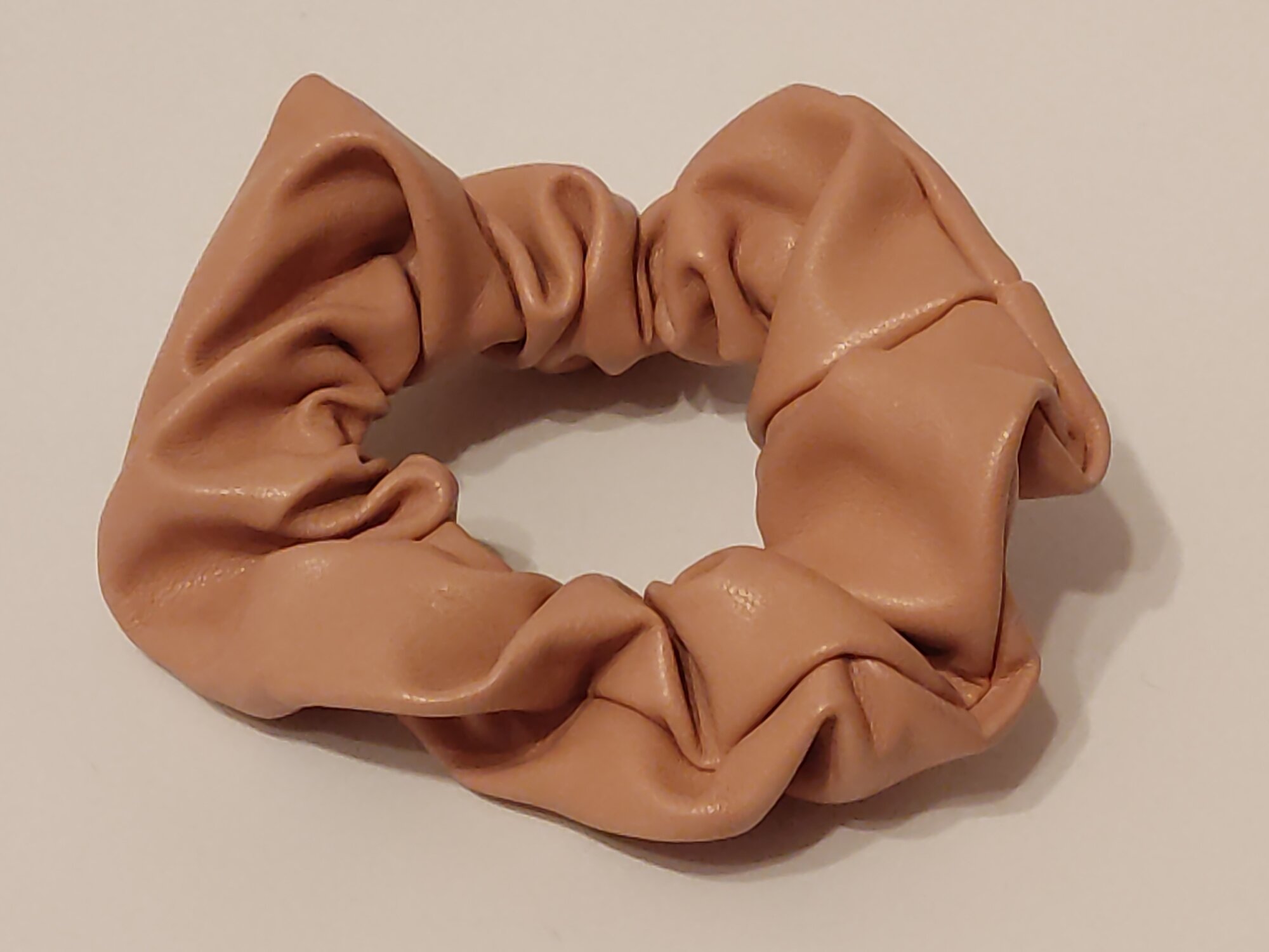 Резинка для волос из экокожи, 10 см, цвет розовая пудра