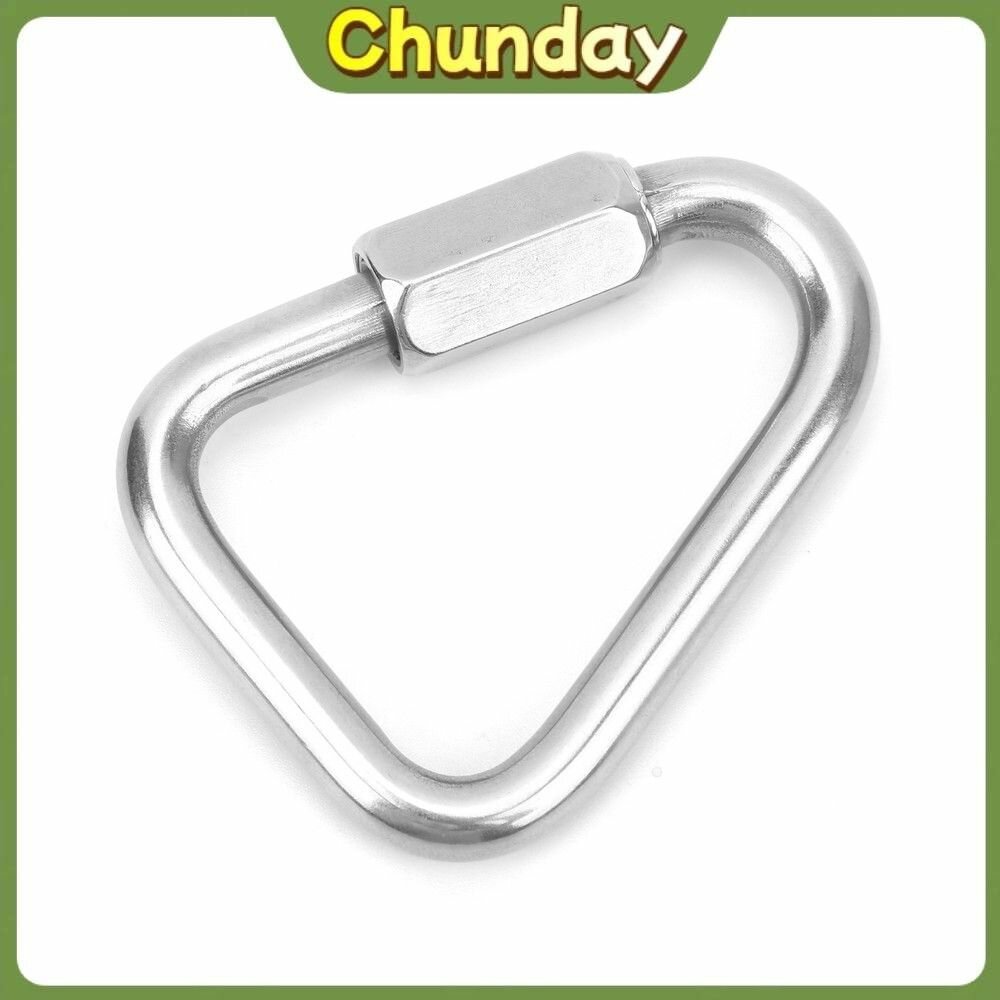 Треугольный быстрозажимной карабин из нержавеющей стали, 8 мм